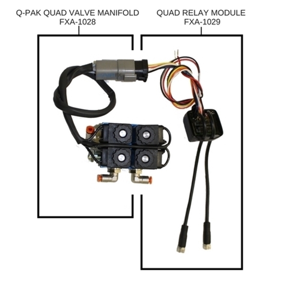 AirFX Air Suspensions. Quad Relay Module for Q-Pak Valve